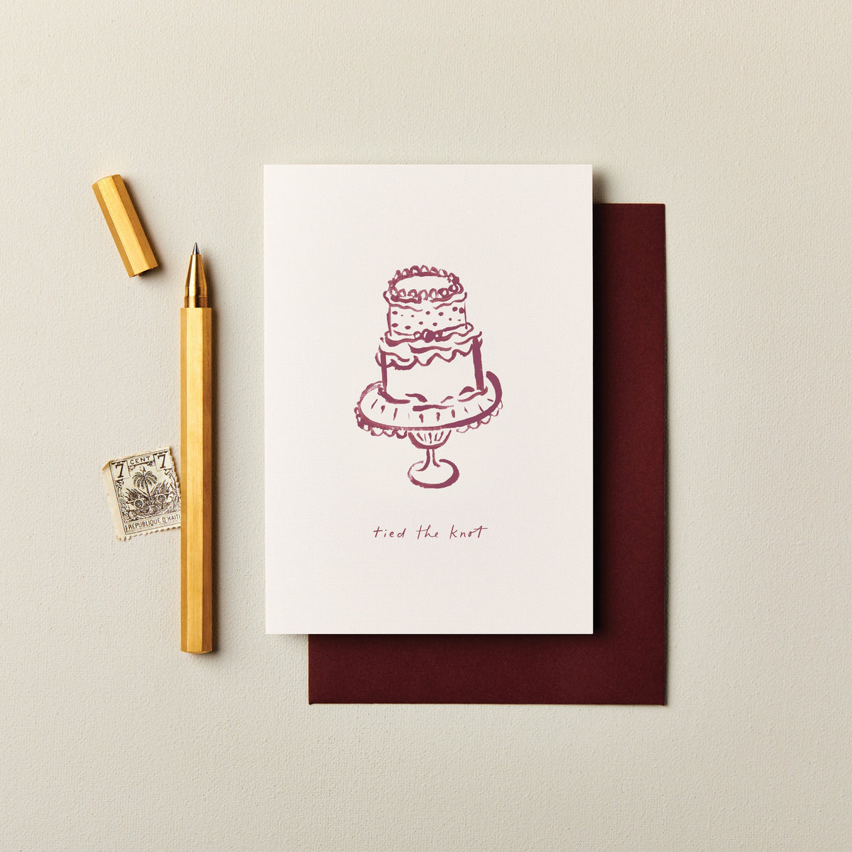 Ink & Bloom Tied The Knot Illustrated Wedding Card – Curate