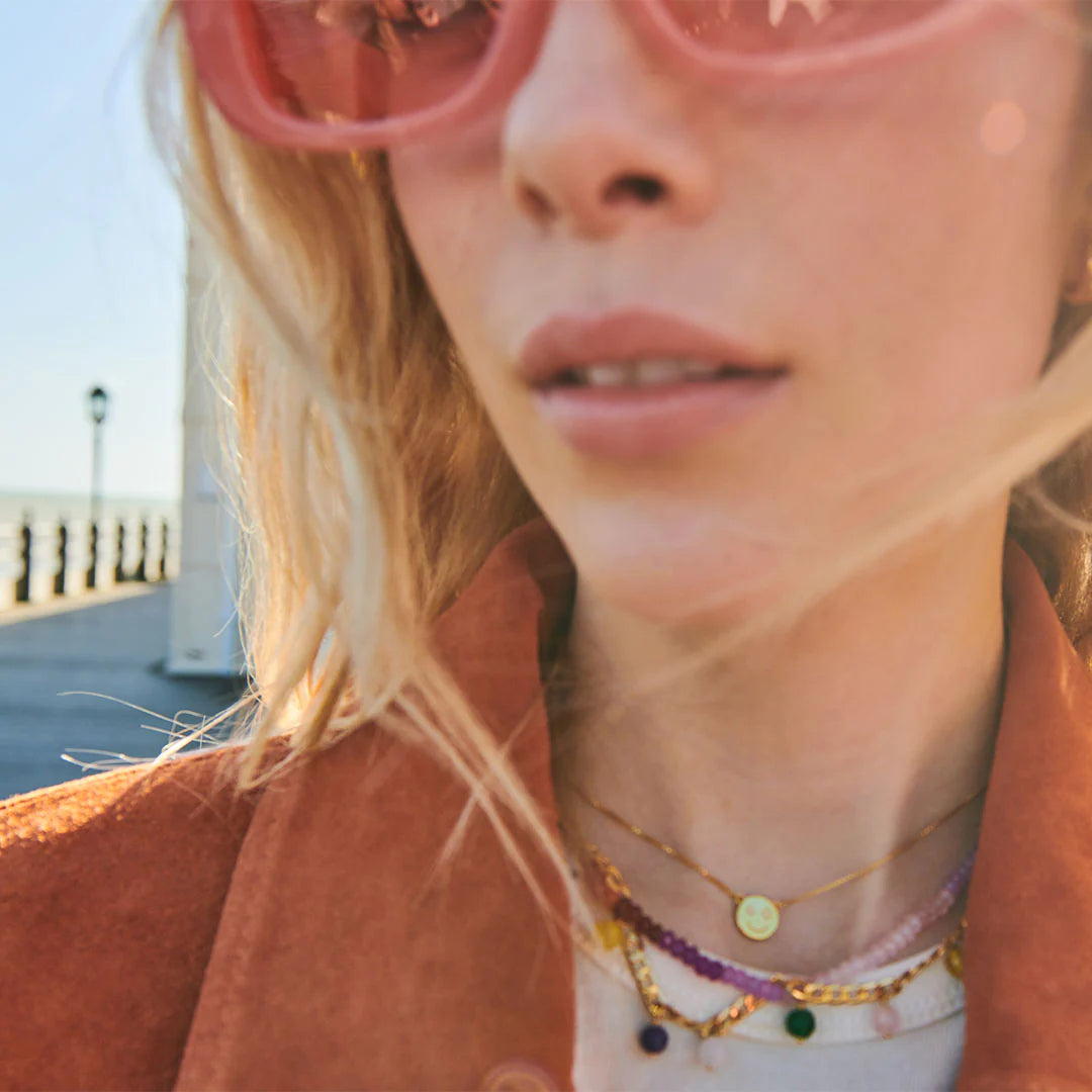 Rachel Jackson Mini Smiley Face Necklace – Curate